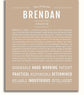 Brendan Personalized Name Meaning Art Prints – Name Stories