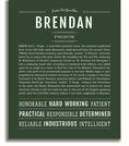 Brendan | Name Art Print – Name Stories