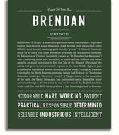 Brendan | Name Art Print – Name Stories