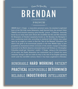Brendan | Name Art Print – Name Stories