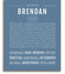 Brendan Personalized Name Meaning Art Prints – Name Stories