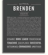 Brenden | Name Art Print – Name Stories