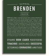 Brenden | Name Art Print – Name Stories