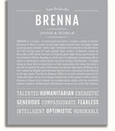 Brenna | Name Art Print – Name Stories