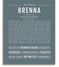 Brenna | Name Art Print – Name Stories