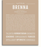 Brenna | Name Art Print – Name Stories