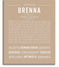 Brenna | Name Art Print – Name Stories