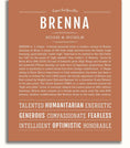 Brenna | Name Art Print – Name Stories