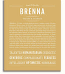 Brenna | Name Art Print – Name Stories