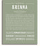 Brenna | Name Art Print – Name Stories