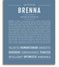 Brenna | Name Art Print – Name Stories