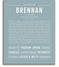 Brennan Personalized Name Meaning Art Prints – Name Stories