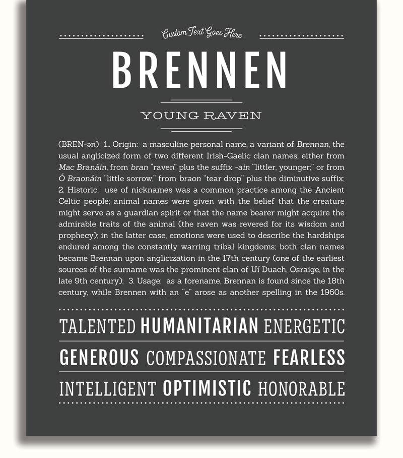 Brennen | Name Art Print – Name Stories