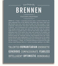 Brennen | Name Art Print – Name Stories