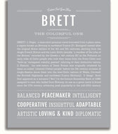 Brett | Name Art Print – Name Stories