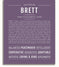 Brett | Name Art Print – Name Stories