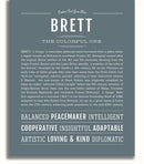 Brett | Name Art Print – Name Stories