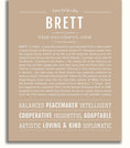 Brett | Name Art Print – Name Stories