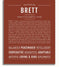 Brett | Name Art Print – Name Stories