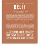 Brett | Name Art Print – Name Stories