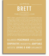 Brett | Name Art Print – Name Stories