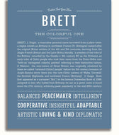 Brett | Name Art Print – Name Stories