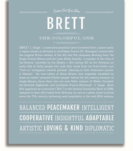 Brett | Name Art Print – Name Stories