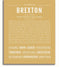 Brexton Personalized Name Meaning Art Prints – Name Stories