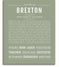 Brexton Personalized Name Meaning Art Prints – Name Stories
