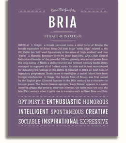 Bria | Name Art Print – Name Stories