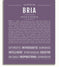 Bria Personalized Name Meaning Art Prints – Name Stories