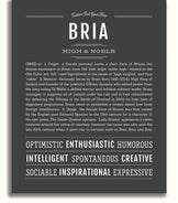 Bria | Name Art Print – Name Stories