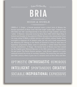 Bria | Name Art Print – Name Stories