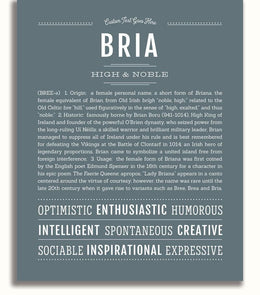 Bria | Name Art Print – Name Stories