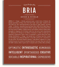 Bria | Name Art Print – Name Stories