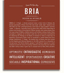 Bria | Name Art Print – Name Stories