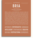 Bria | Name Art Print – Name Stories