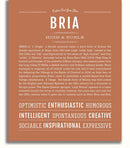 Bria | Name Art Print – Name Stories
