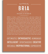 Bria | Name Art Print – Name Stories