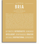 Bria | Name Art Print – Name Stories