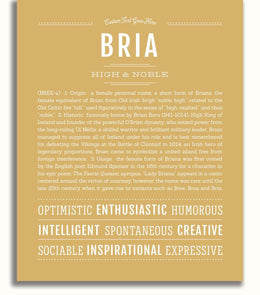 Bria | Name Art Print – Name Stories