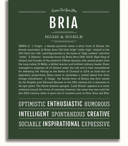 Bria | Name Art Print – Name Stories