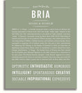 Bria | Name Art Print – Name Stories