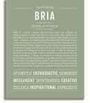 Bria | Name Art Print – Name Stories