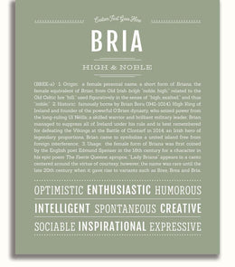 Bria | Name Art Print – Name Stories