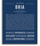 Bria | Name Art Print – Name Stories