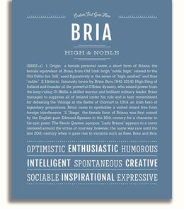 Bria | Name Art Print – Name Stories
