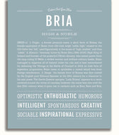 Bria | Name Art Print – Name Stories