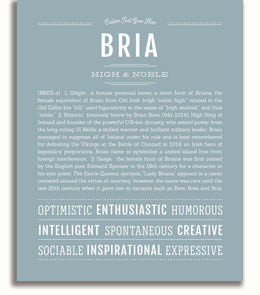 Bria | Name Art Print – Name Stories