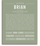 Brian | Name Art Print – Name Stories